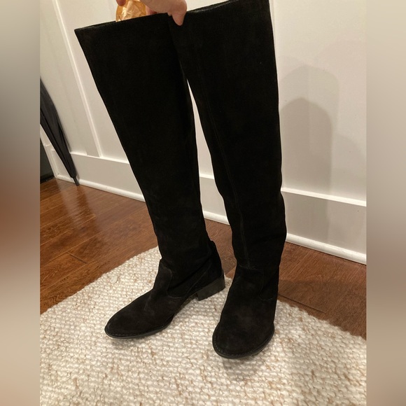 Born | Shoes | Born Crown Overtheknee Black Suede Boots Sz 75m Style ...